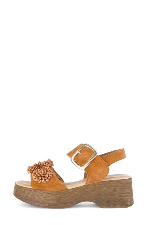 Gabor Raffia Appliqué Platform Sandal - Valley