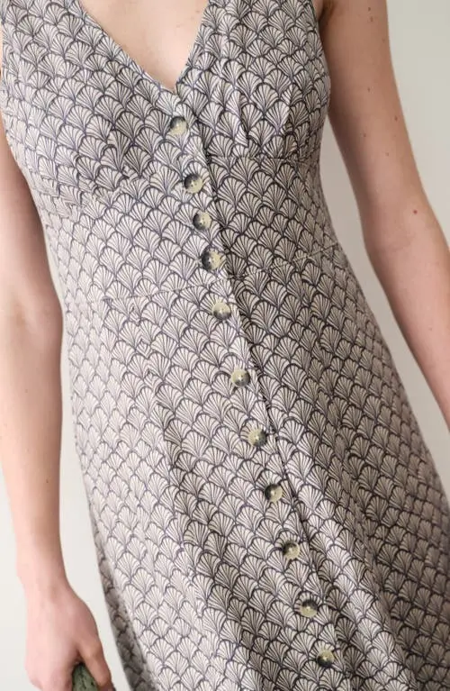 Marine Layer Camila Print Maxi Dress - Navy Seashell
