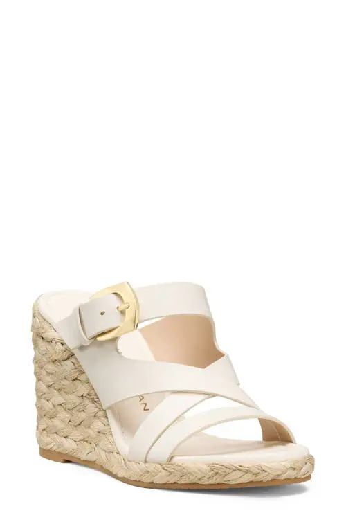 STUART WEITZMAN Sai Espadrille Wedge Sandal - Cream.