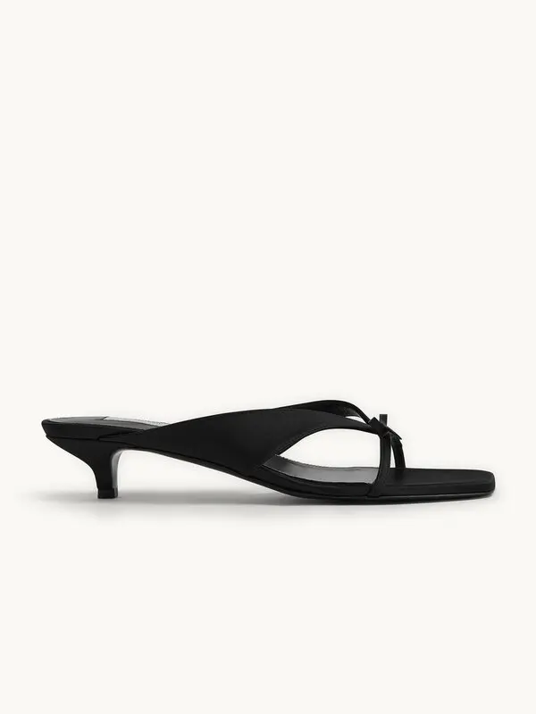 TOTEME Bow Satin Sandals