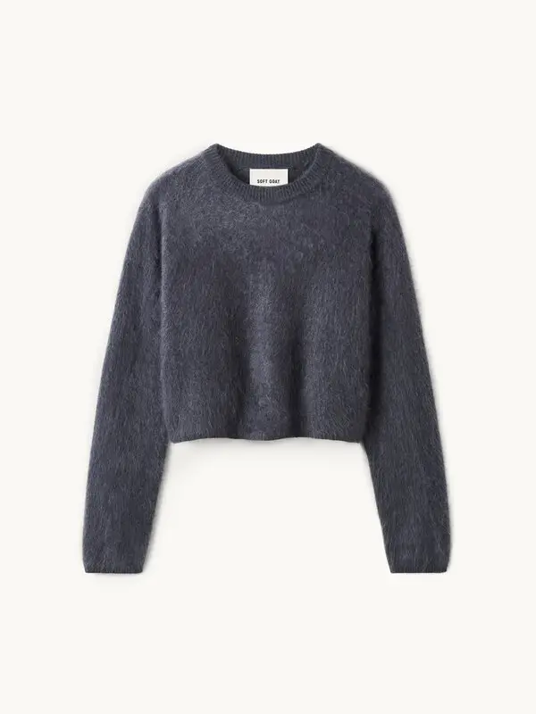 Soft Goat Brushed Crewneck - Anthracite