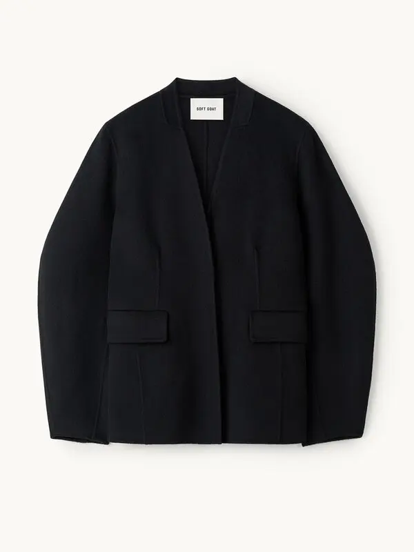 Soft Goat Blazer - Black