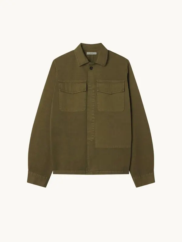 Co Garment-dyed Cotton Utility Shirt Jacket