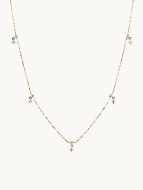 Lizzie Mandler Clat Diamond Station Necklace - One-color