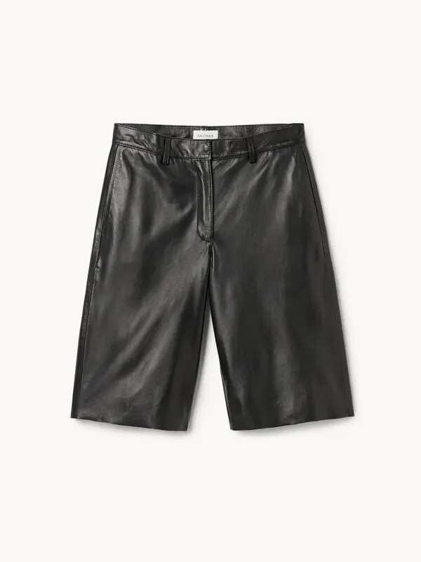 HOUSE OF DAGMAR Boxy Leather Shorts