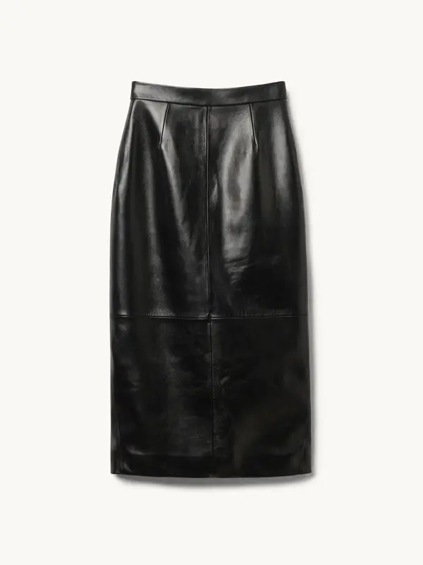 HOUSE OF DAGMAR Leather Midi Skirt