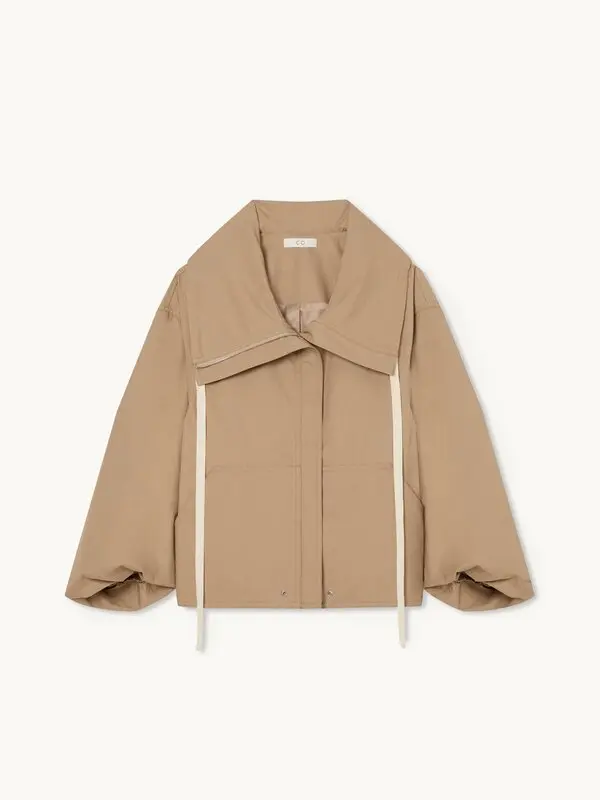 Co Rolled Collar Jacket - Camel
