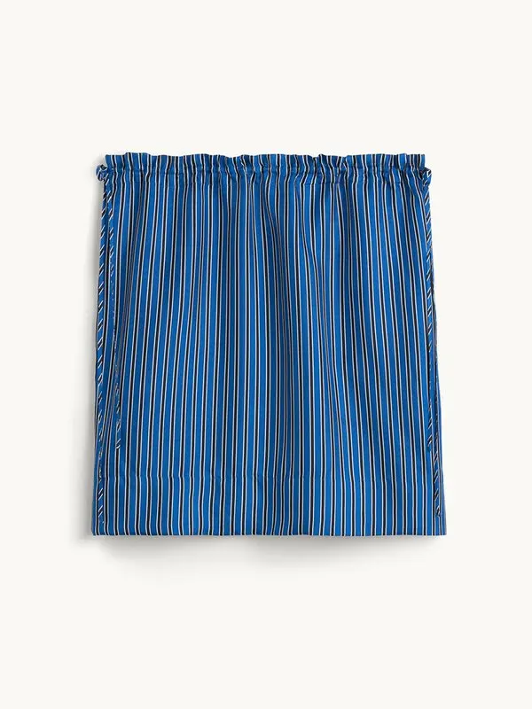 TOTEME Striped Silk Miniskirt - Blue,navy