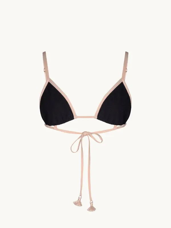 Johanna Ortiz Playa Del Rio Bikini Top - Black,nude