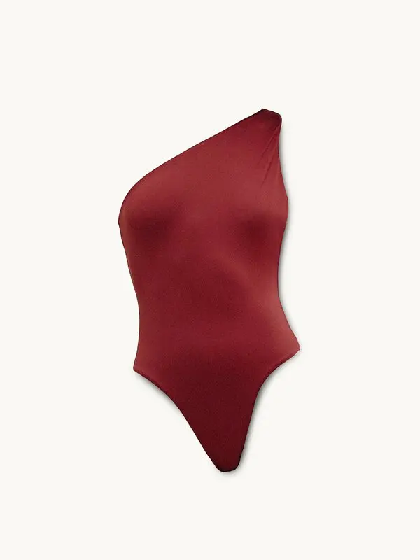 HAIGHT. Gala One-shoulder Swimsuit - Marsala