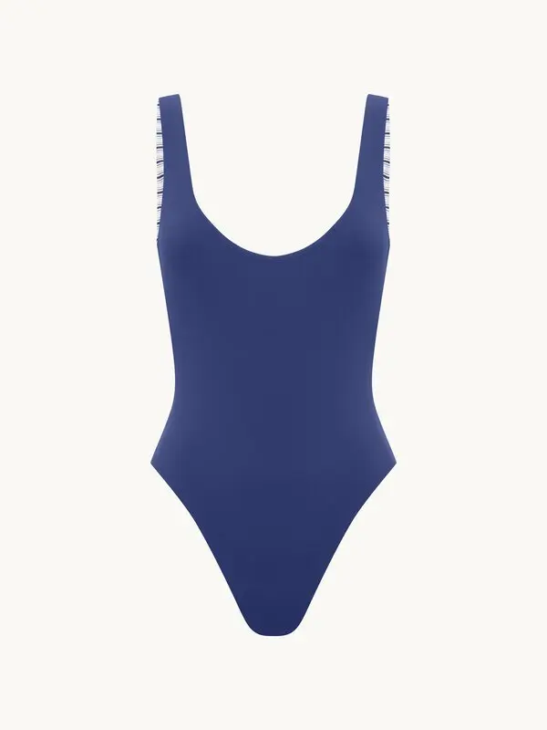 Bond Eye Lucia Reversible One-piece - Indigo,riviera Stripe Bare
