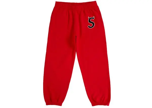 Supreme Devil Logo Sweatpant - Red