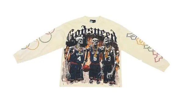 GODSPEED Dreamteam 24 Long Sleeve Vvs Tee Shirt - Bone