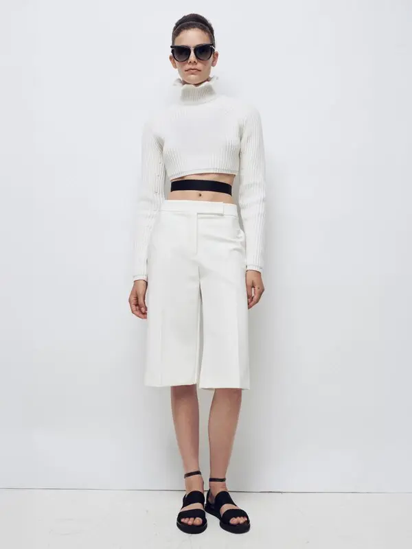 Max Mara Viscose Crêpe Jersey Bermuda Shorts