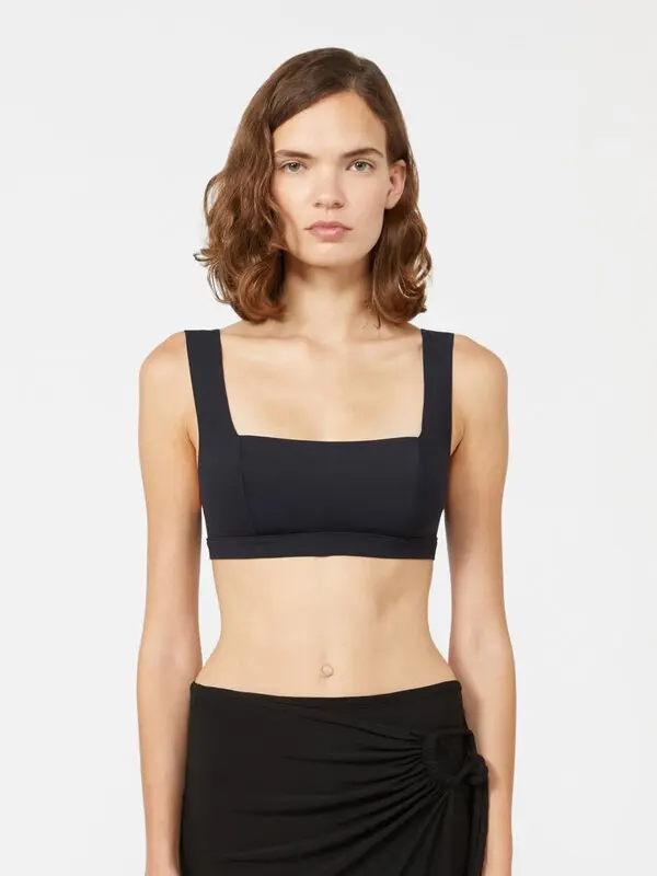 Max Mara Matte Technical Fabric Bikini Top