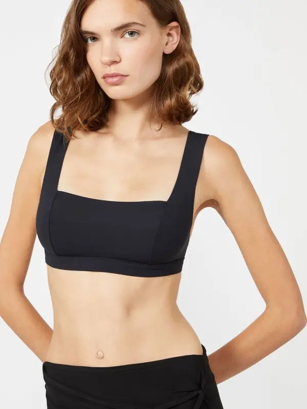 Max Mara Matte Technical Fabric Bikini Top