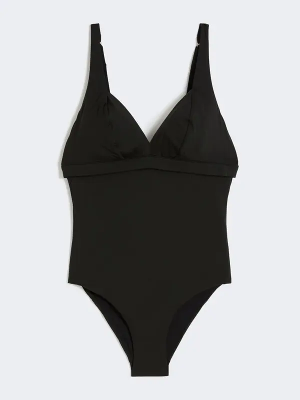 Max Mara Stretch Jersey One-piece Swimsuit - Black