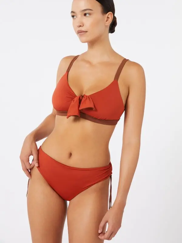 Max Mara Reversible Double Jersey Bikini Top - Chocolate