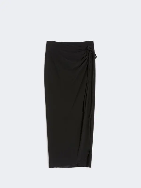 Max Mara Crepe Jersey Wrap Skirt