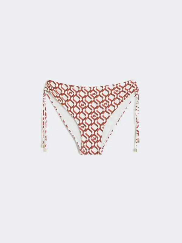 Max Mara Printed Jersey Bikini Bottoms - Rust