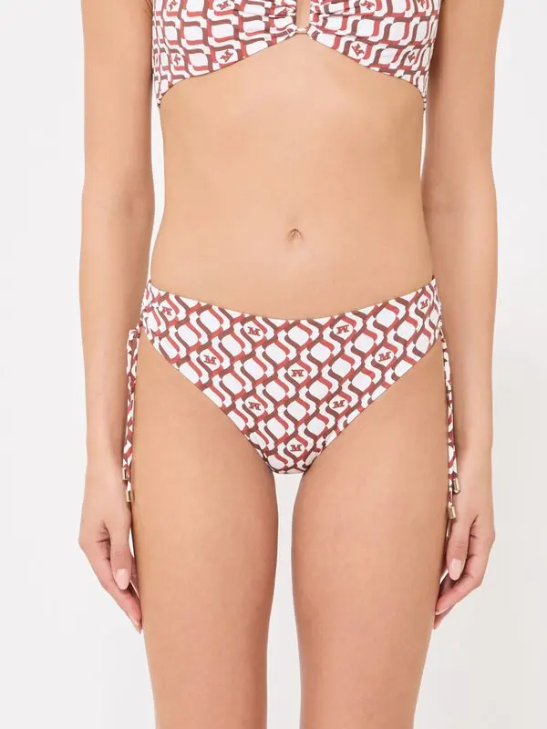 Max Mara Printed Jersey Bikini Bottoms - Rust