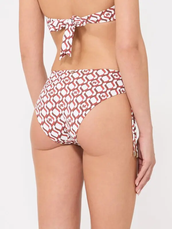 Max Mara Printed Jersey Bikini Bottoms - Rust