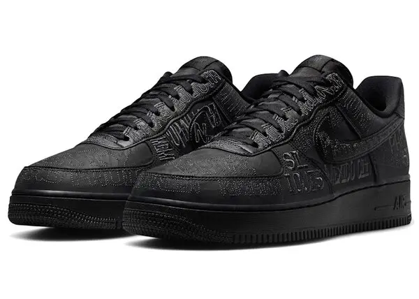 Nike Air Force 1 Low World Tour Sneakers - Black/anthracite