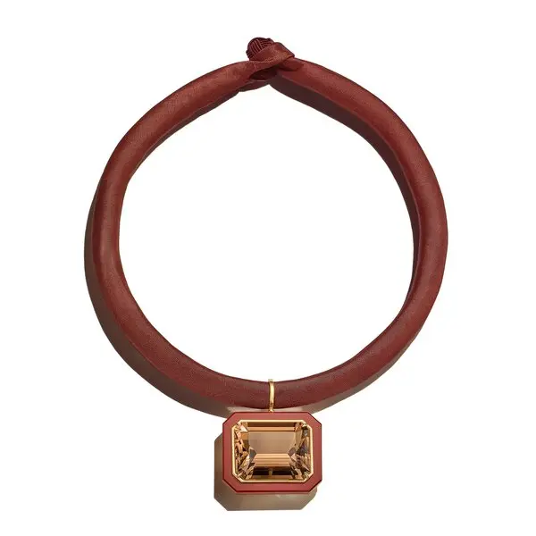 Tiny Gods Yvonne Necklace Frames Jasper - Brown