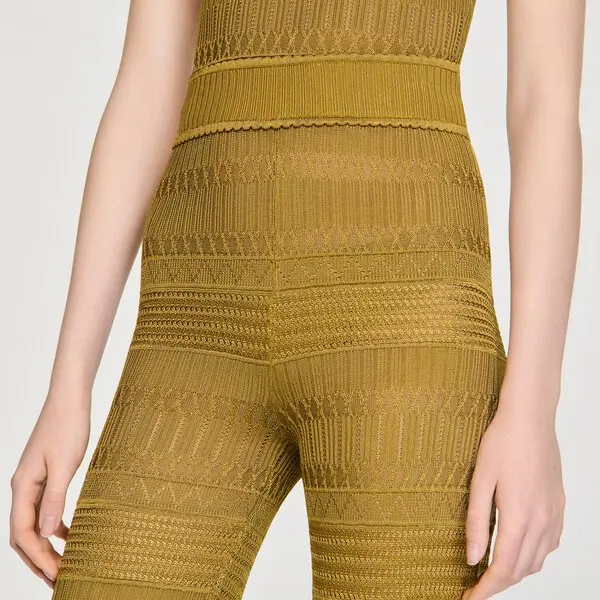Sandro Pointelle Knit Trousers