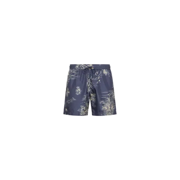 Moncler Floral Print Swim Shorts - Blue