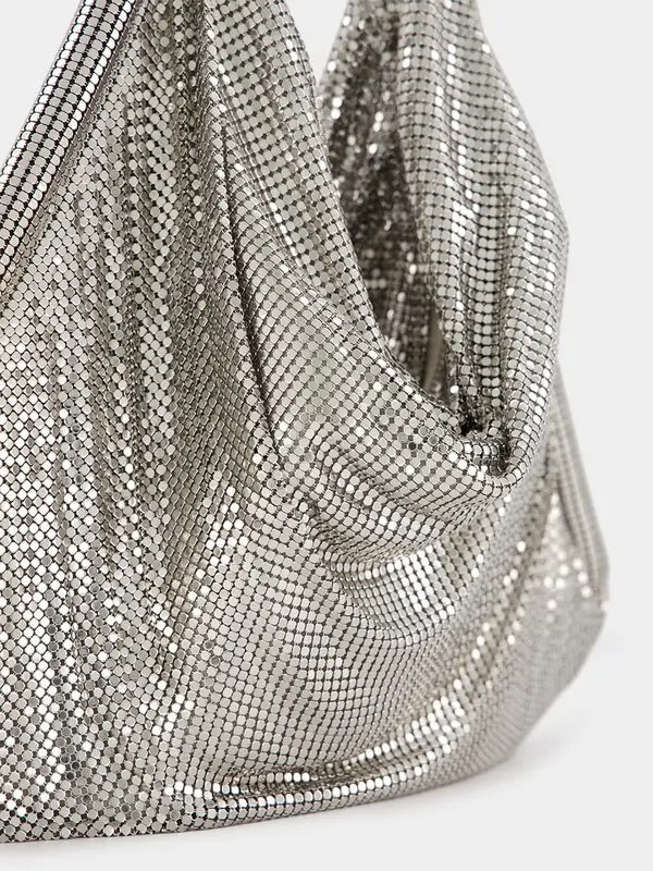 Rabanne Disc-embellished Shoulder Bag - Silver