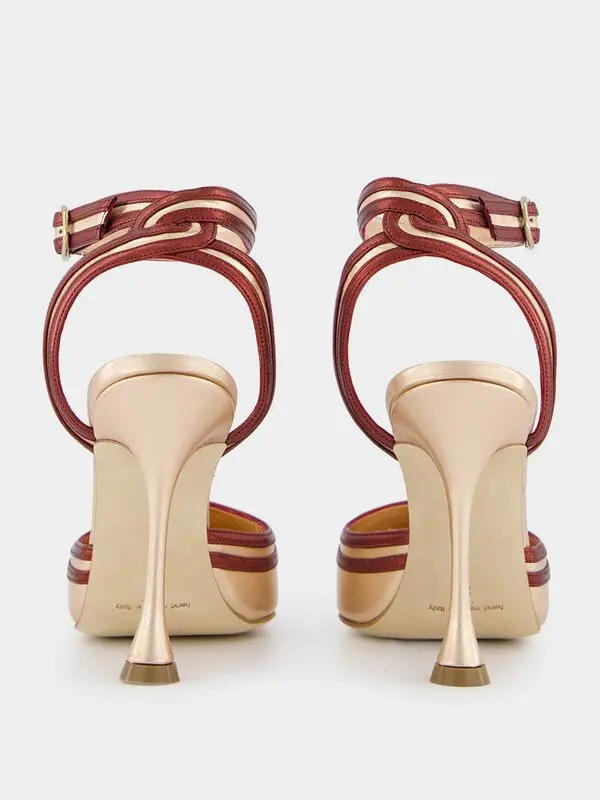 Manolo Blahnik Chonga 105mm Leather Pumps - Gold