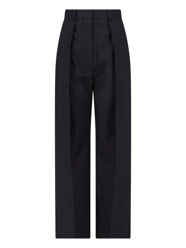 Victoria Beckham Tailored Wool Pants - Gray