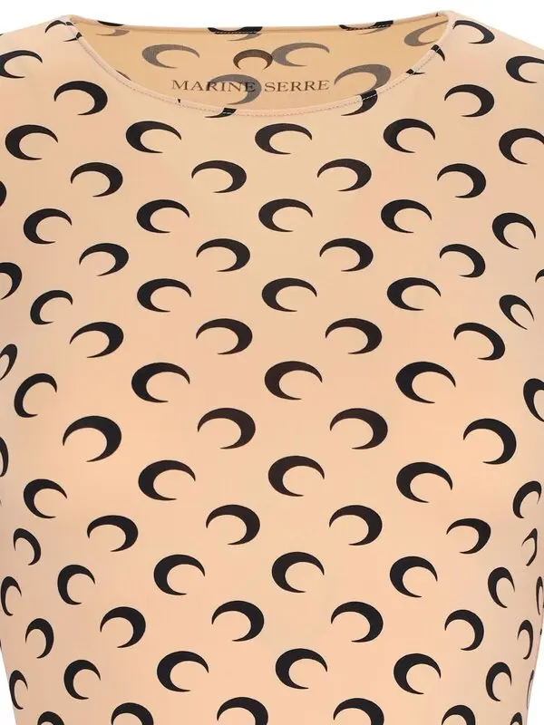 MARINE SERRE Top Logo "moon - Beige