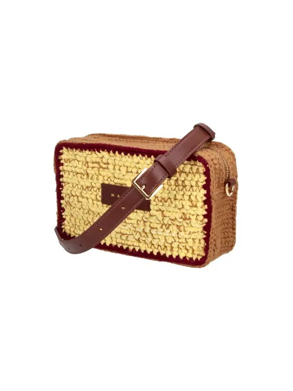 Marni Raffia Shoulder Bag - Brown