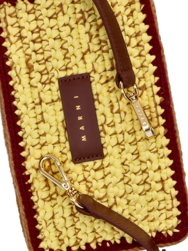 Marni Raffia Shoulder Bag - Brown