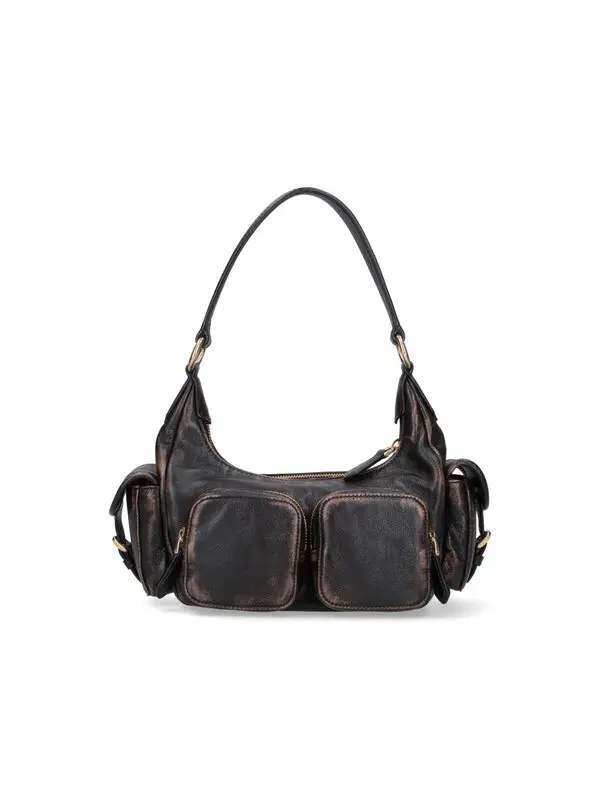Miu Miu Small 'pocket' Shoulder Bag - Brown