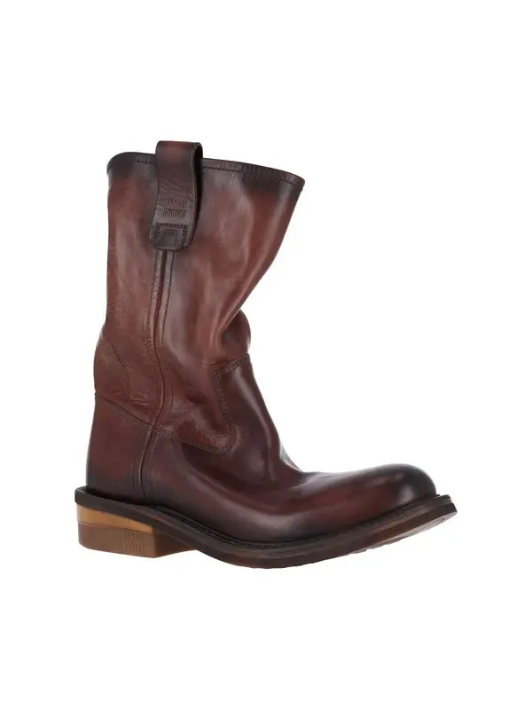 Miu Miu Ankle Boots "foule - Brown