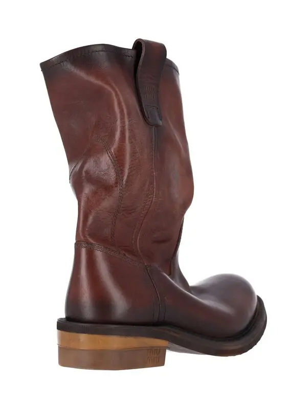 Miu Miu Ankle Boots "foule - Brown