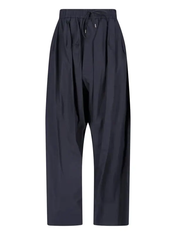 VIVIENNE WESTWOOD Wide Leg Cotton Trousers - Black