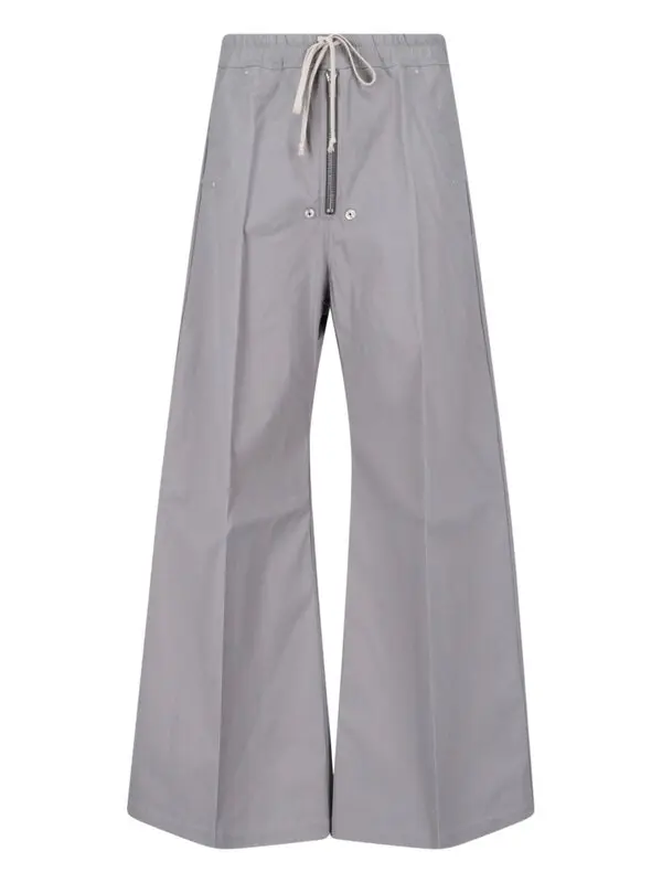 Rick Owens Wide Cotton Pants - Gray