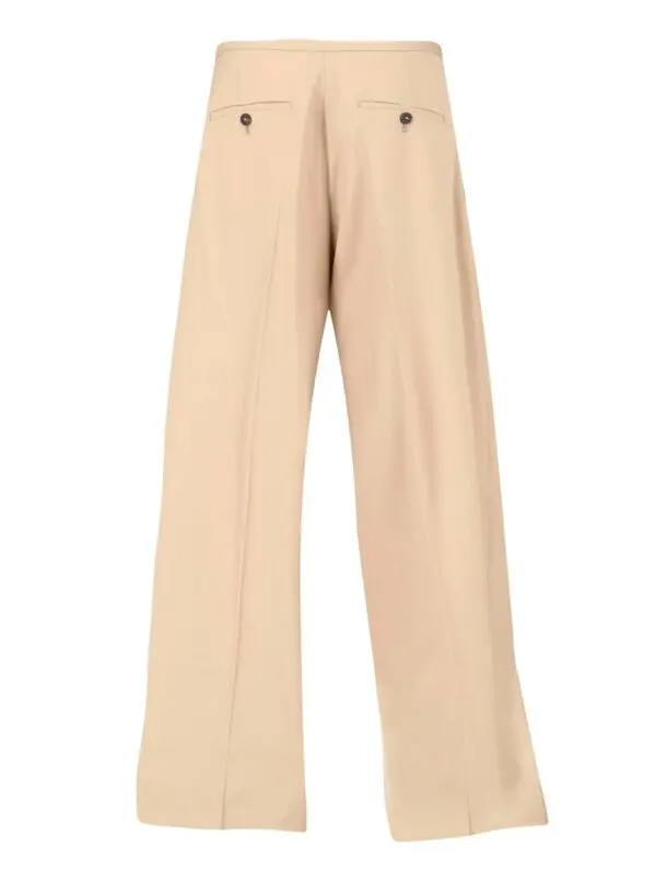 RÓHE Wide Virgin Wool Pants - Beige