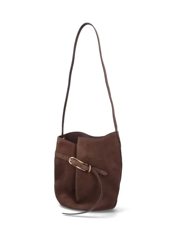 LIFFNER Medium Belted Bucket Bag - Brown