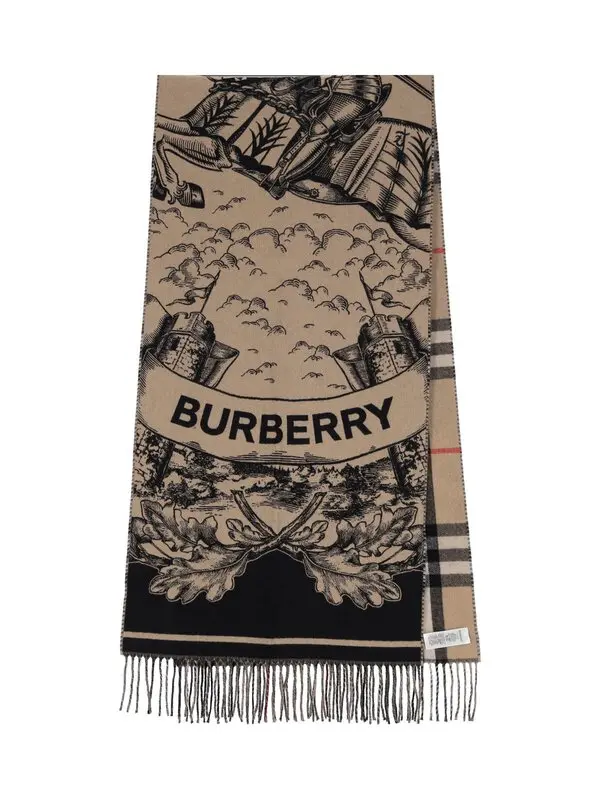 Burberry Reversible Cashmere Scarf - Beige