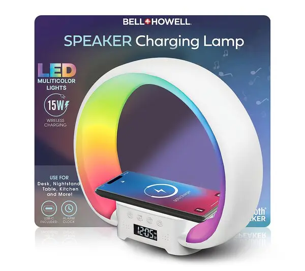 BELL & HOWELL Bell + Howell Led Speaker Charging Lamp With Al Arm Clock - One-color