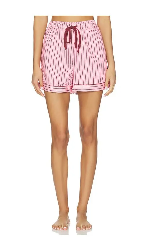HOMMEY Pajama Short In Ivory - Rocky Road Stripes