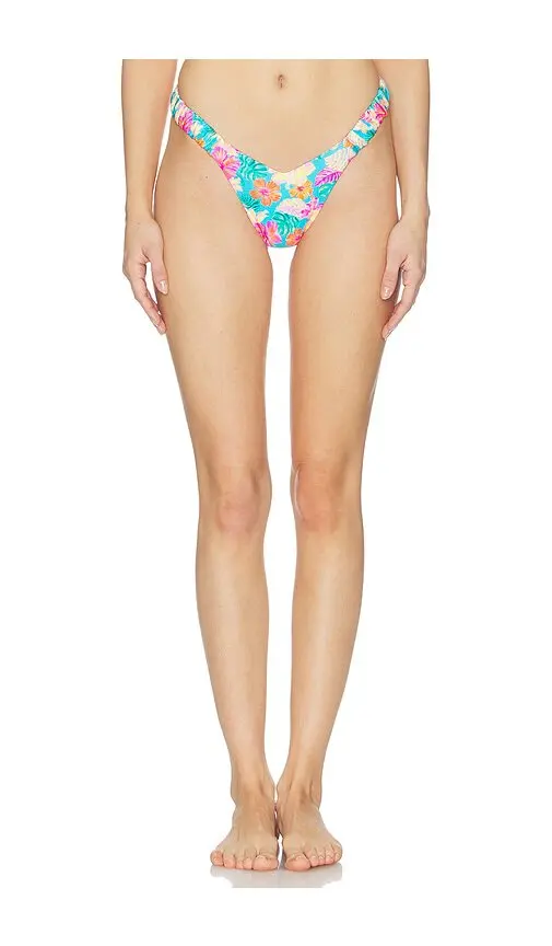 KULANI KINIS Retro Y Thong Bikini Bottom - Paradise Pop