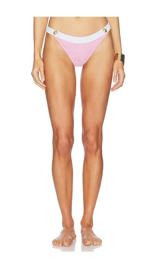 L'Agence Jean Scoop Front Bikini Bottom - Blush