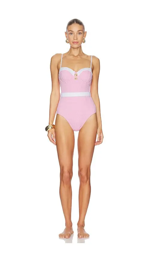 L'Agence Amie Underwire One Piece - Blush