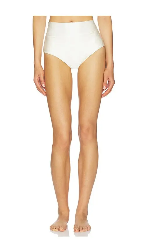 MONTCE X Elsa Hosk High Rise Bikini Bottom - Cream Silkie